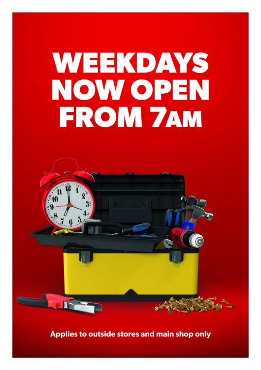 We are now open from 7am on weekdays! - Norman Piette