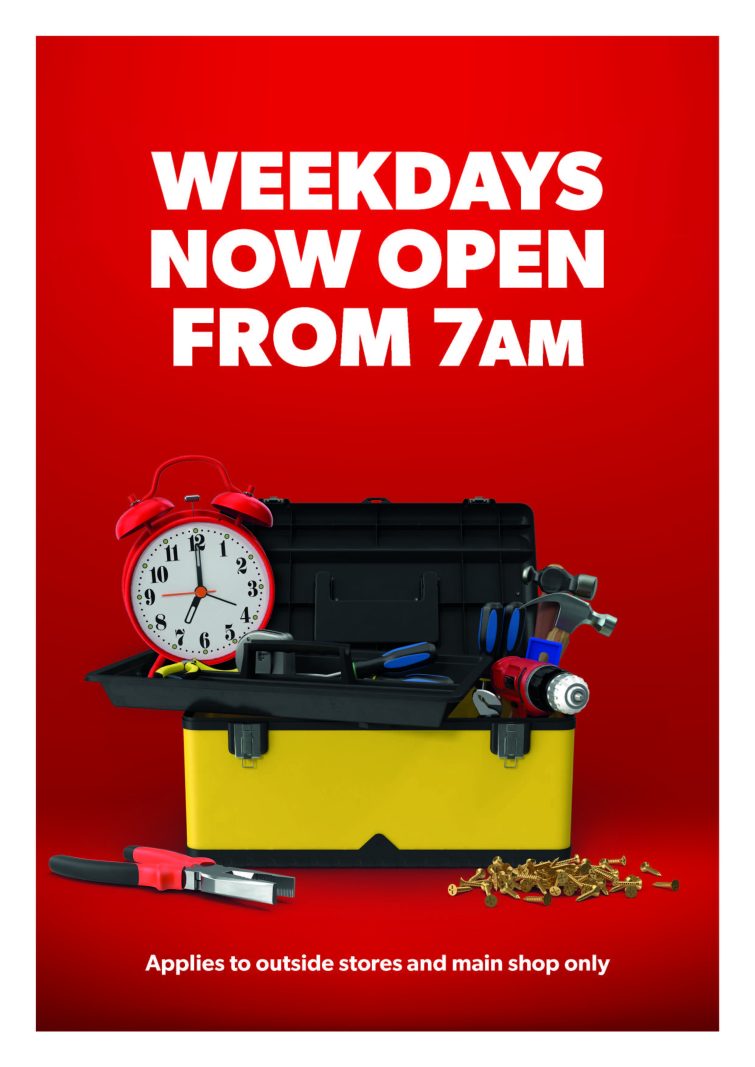 We are now open from 7am on weekdays! - Norman Piette